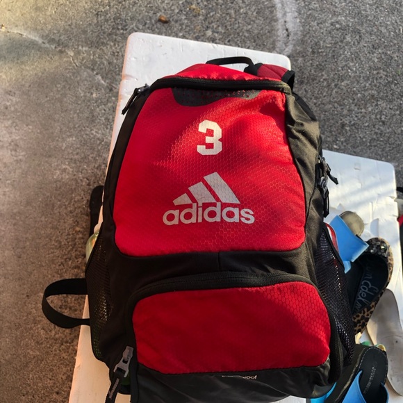 adidas | Bags | Adidas Lacrosse 3 Mens Red White And Black Sporty ...